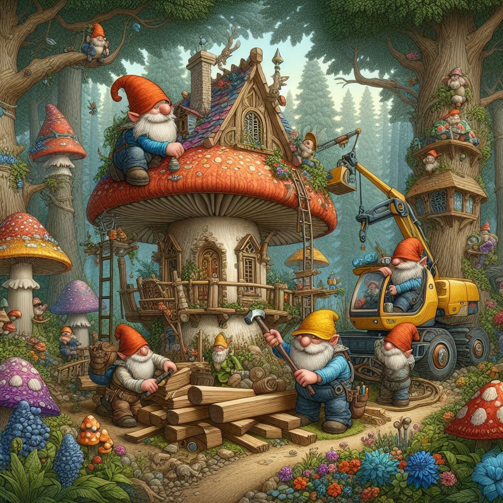 Quality gnome construction - AI Generated Artwork - NightCafe Creator