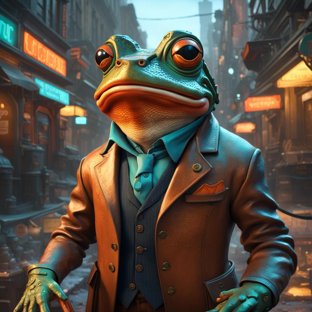 detective frog.