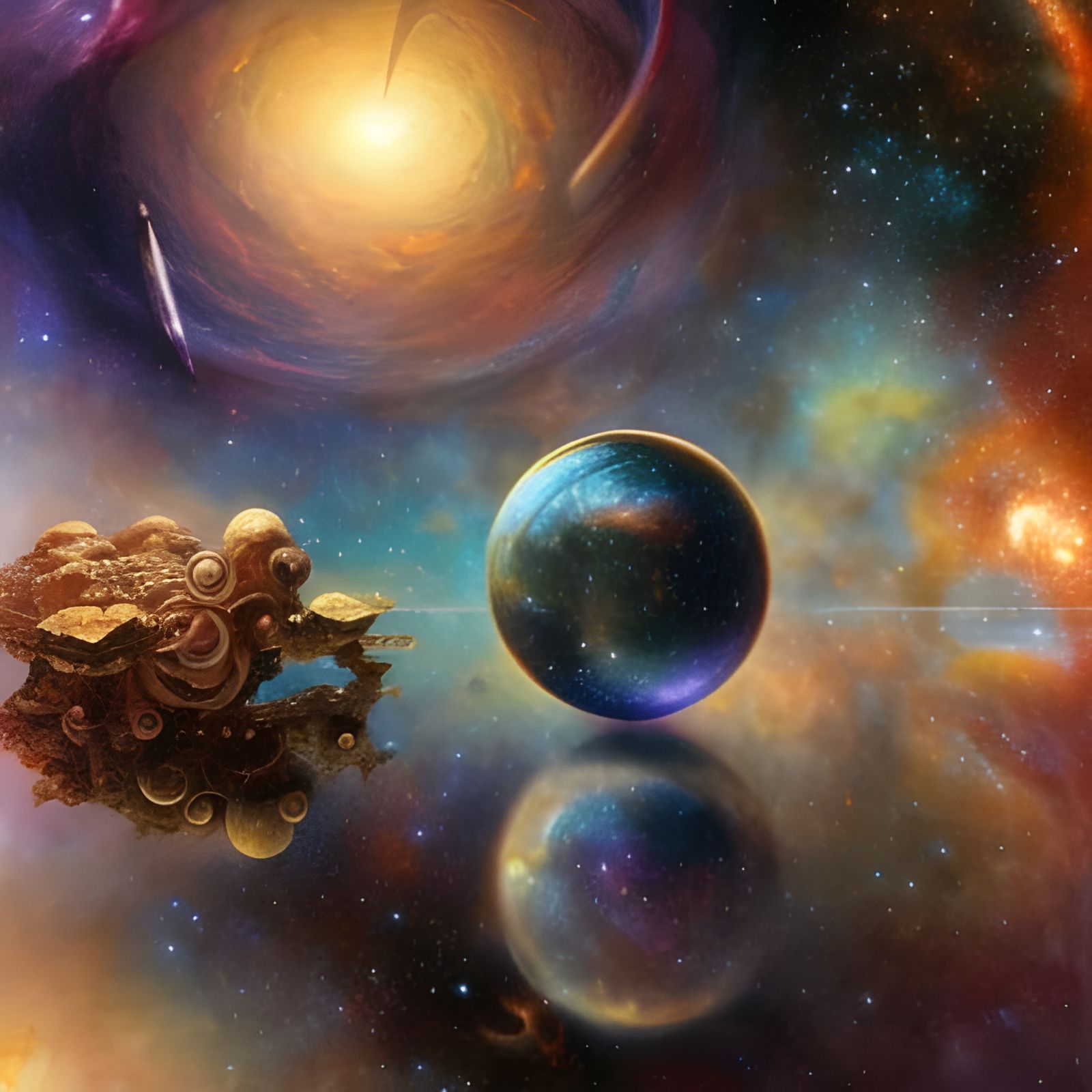 A globe of dark matter floating near the universe boundary - AI ...