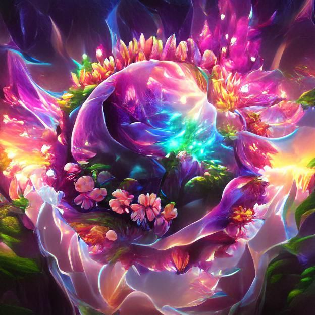 Blooming World - AI Generated Artwork - NightCafe Creator
