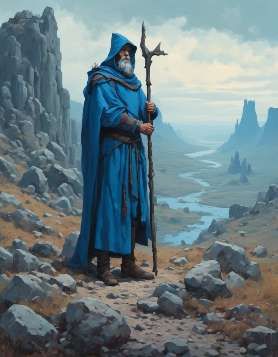 Blue Wizard - AI Generated Artwork - NightCafe Creator