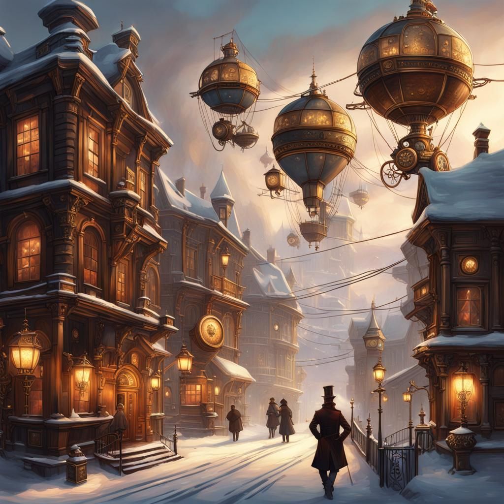 Steampunk Winter #4 - AI Generated Artwork - NightCafe Creator