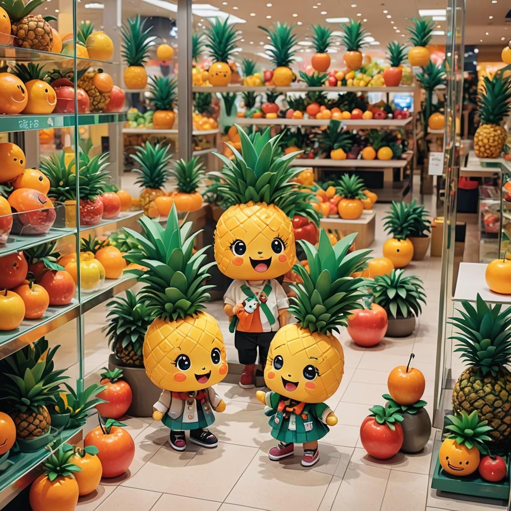 Pineapple Friends - AI Generated Artwork - NightCafe Creator