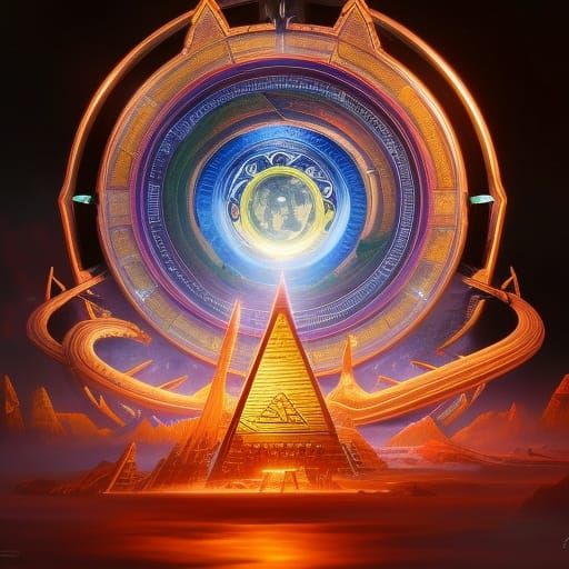 Mystical Pyramid - Alien Pyramid Landscape: Epic Cinematic C...