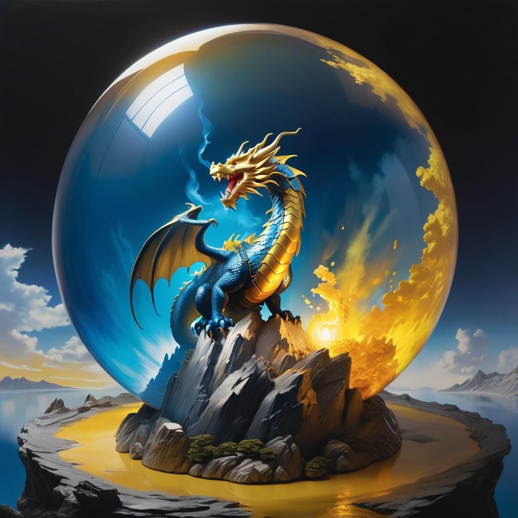 Dragon sphere - AI Generated Artwork - NightCafe Creator