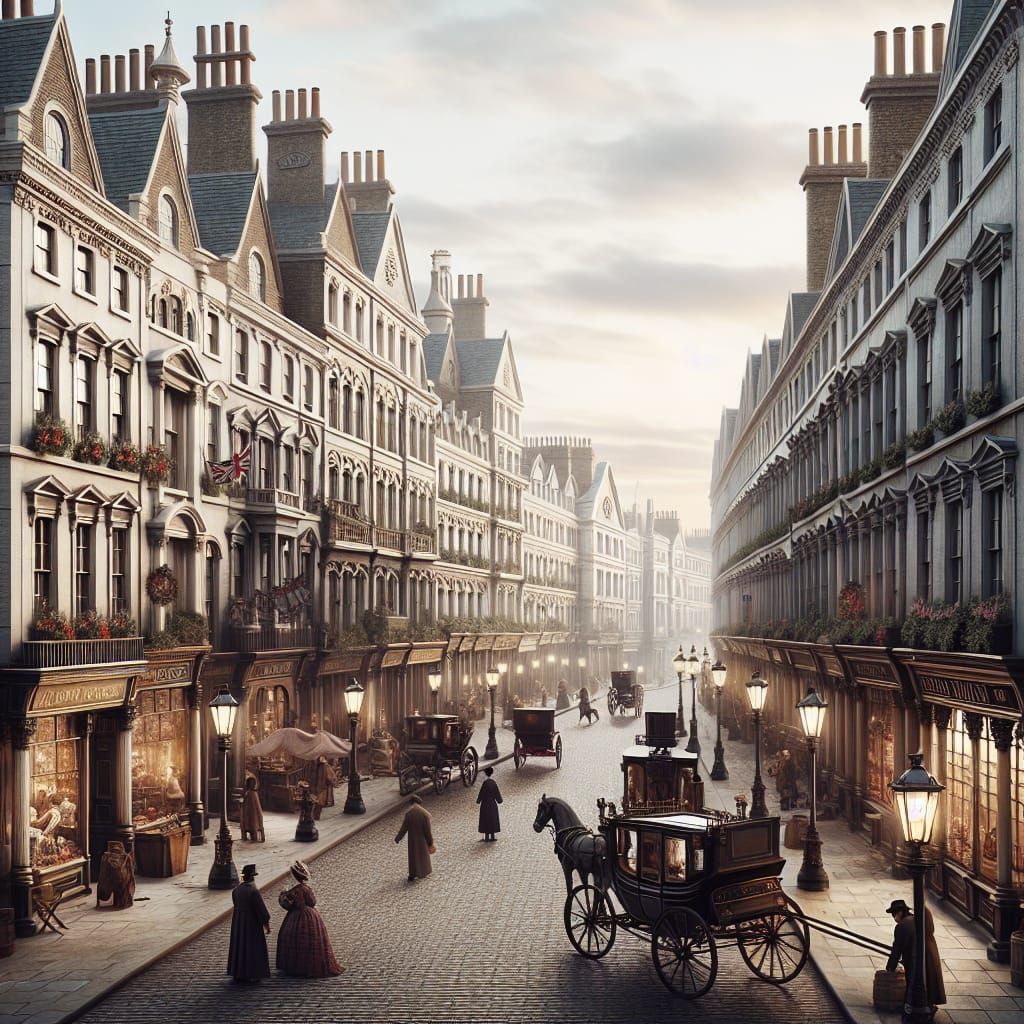 A street in London during the Victorian era. - AI Generated Artwork ...