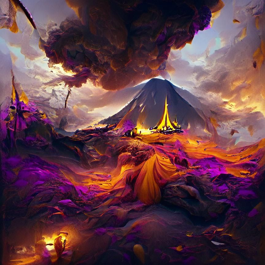 Volcanic Eruption - AI Generated Artwork - NightCafe Creator