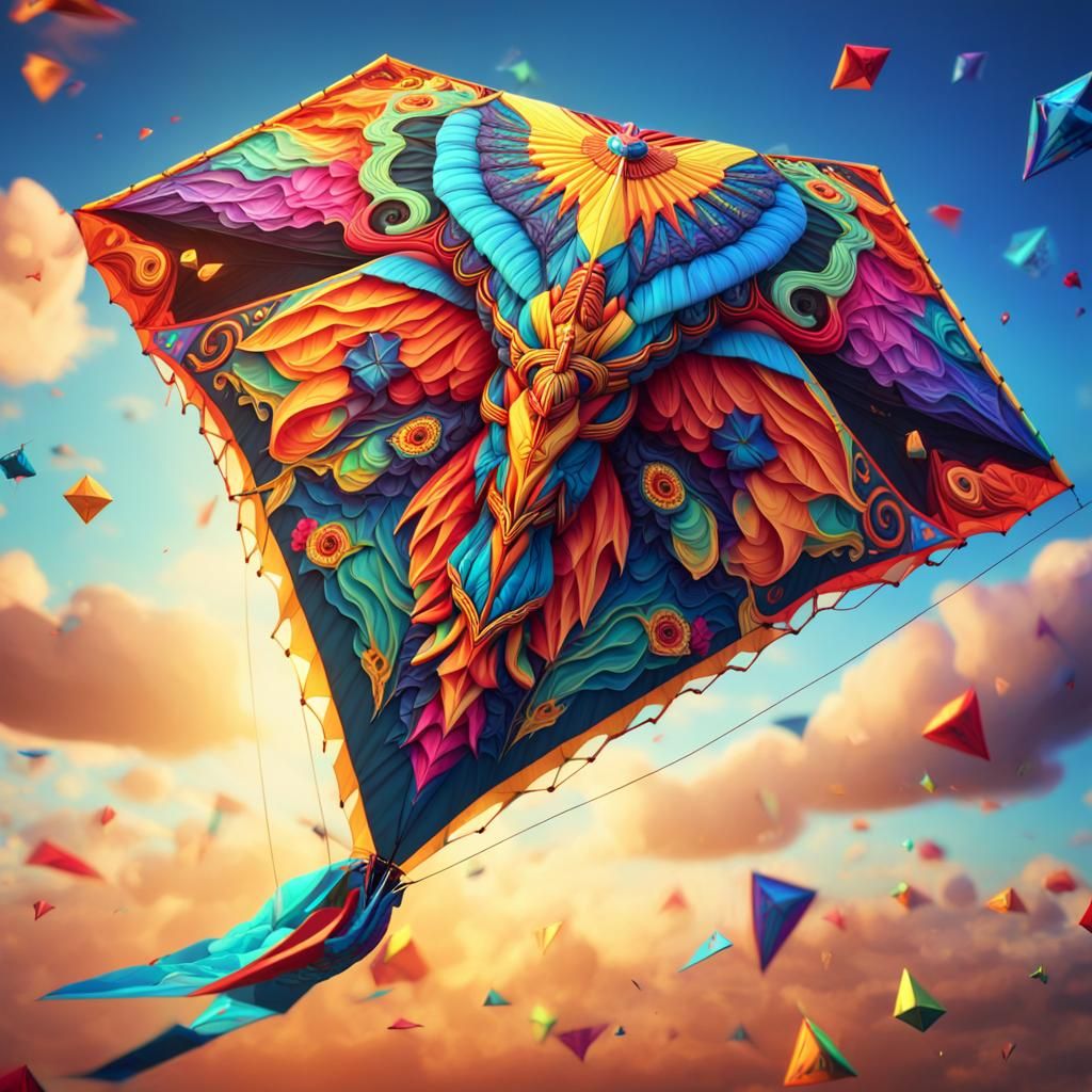 Fancy kite - AI Generated Artwork - NightCafe Creator