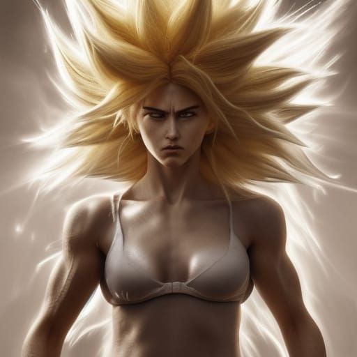 Live action film, Realistic and Beautiful Super Sayayin female in a combat, trending on ...