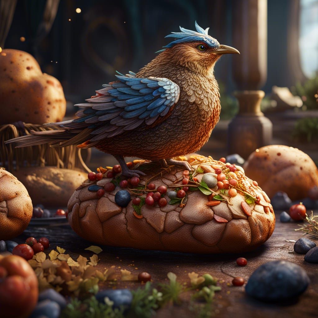 bread bird - AI Generated Artwork - NightCafe Creator
