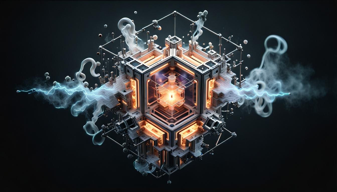 Surreal smoke fluid cube play - AI Generated Artwork - NightCafe Creator