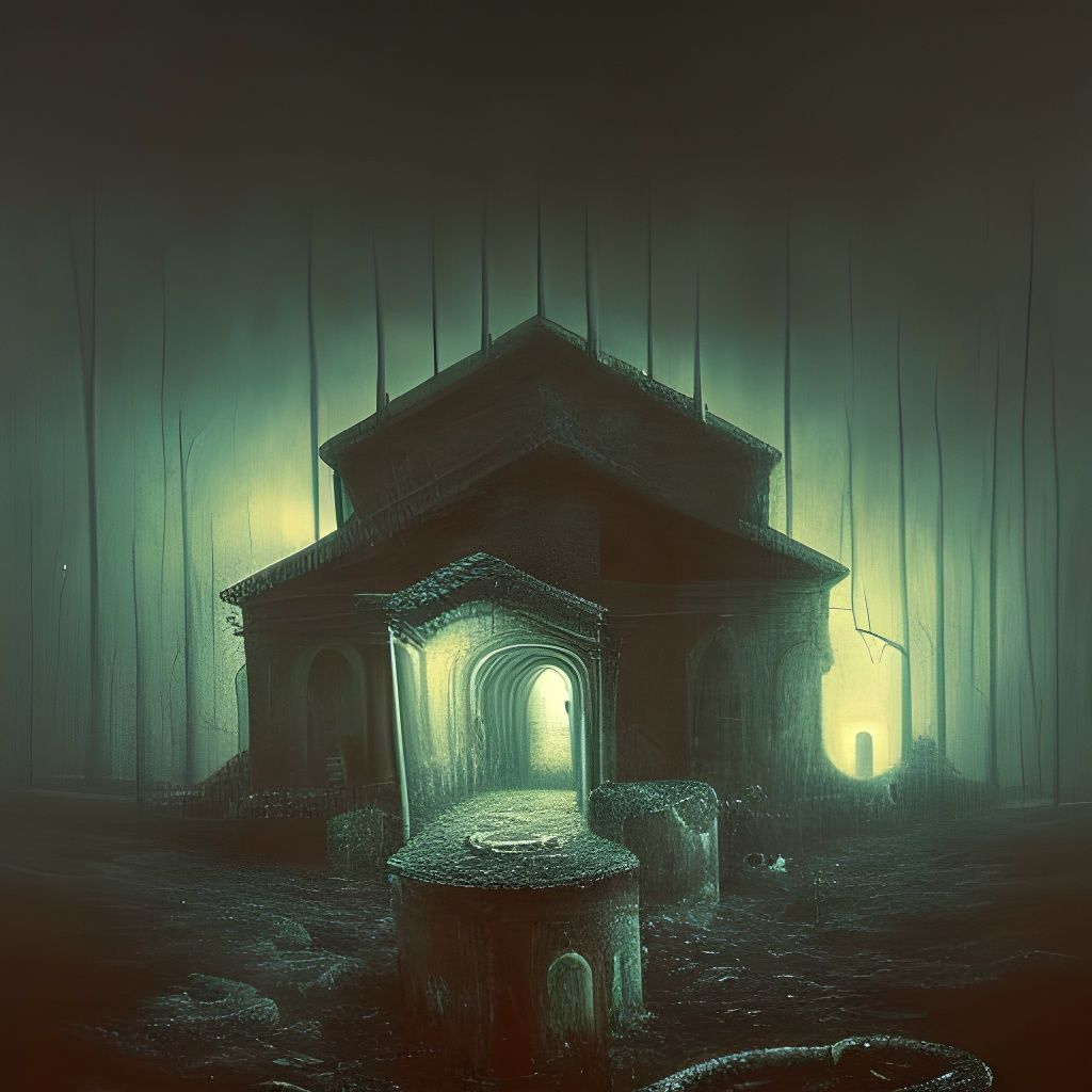 Glowing Crypt - AI Generated Artwork - NightCafe Creator
