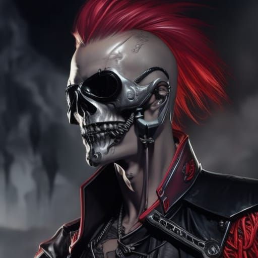 Skeleton punk style - AI Generated Artwork - NightCafe Creator