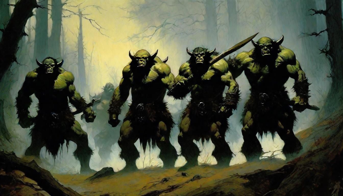 Frazetta style Orcs - AI Generated Artwork - NightCafe Creator