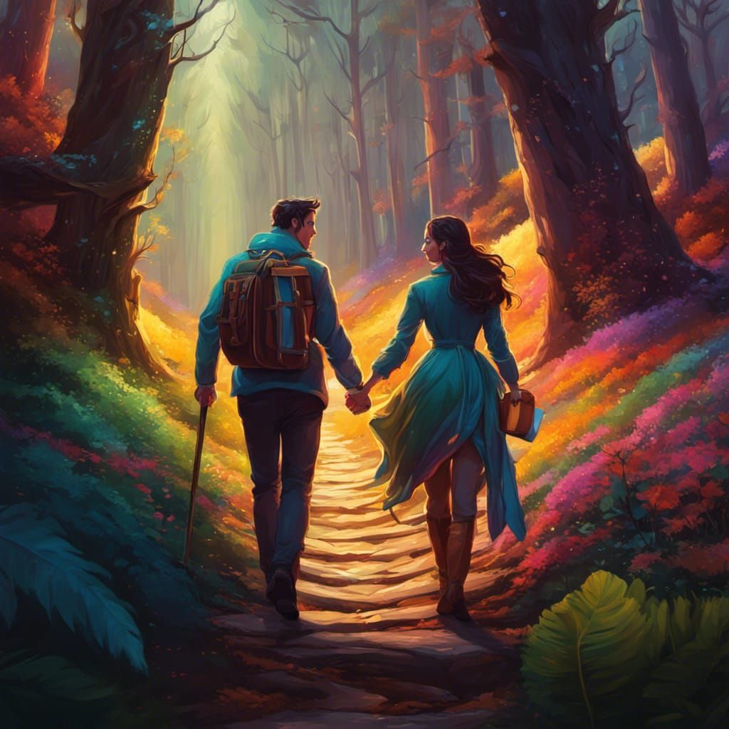 A Romantic Walk - AI Generated Artwork - NightCafe Creator