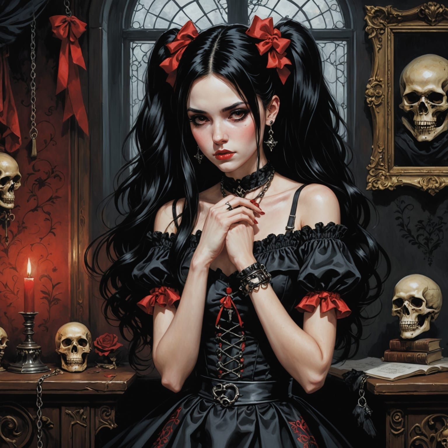 A Goth Girl's Dreams - Goth Girl Contemplates Life in Myster...