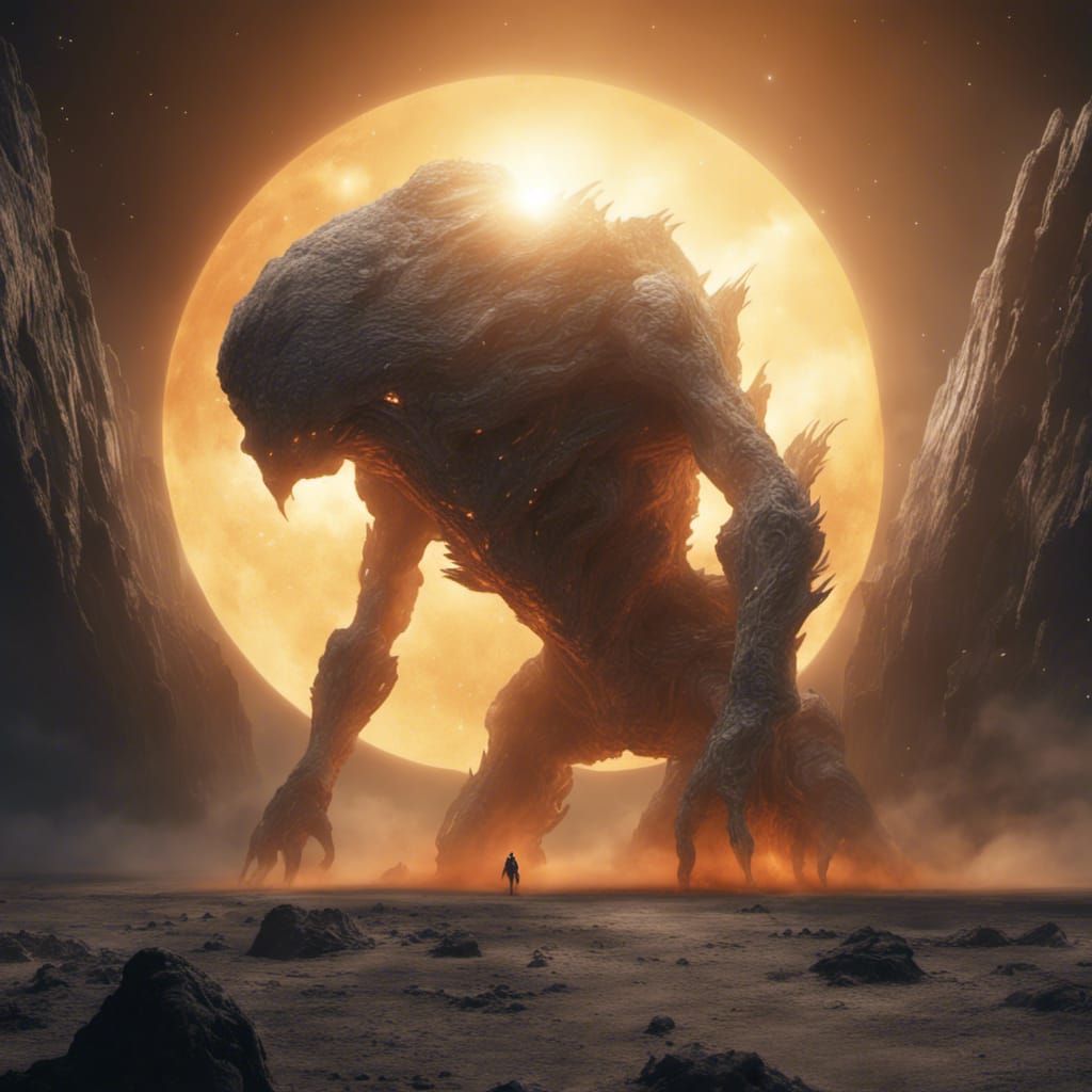 Gigantic creature of space - AI Generated Artwork - NightCafe Creator