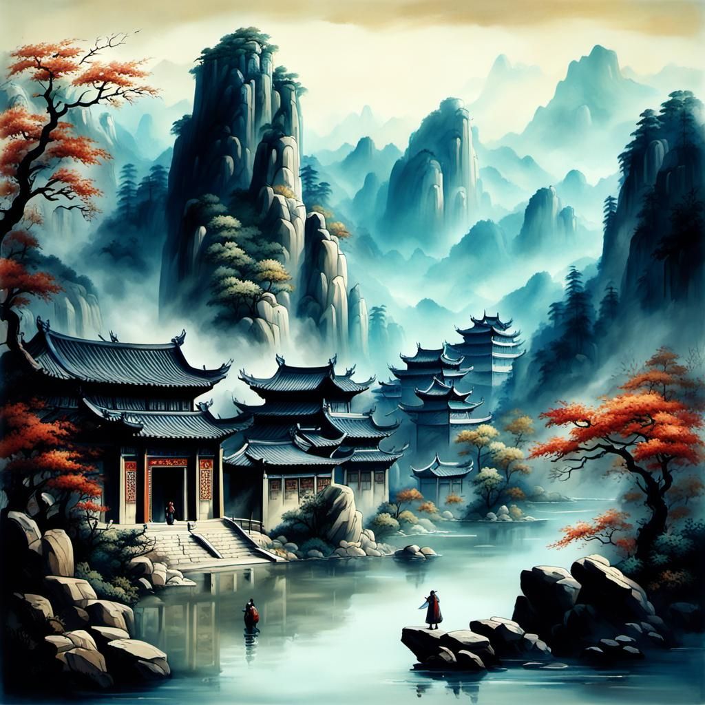 Chinese painting - AI Generated Artwork - NightCafe Creator