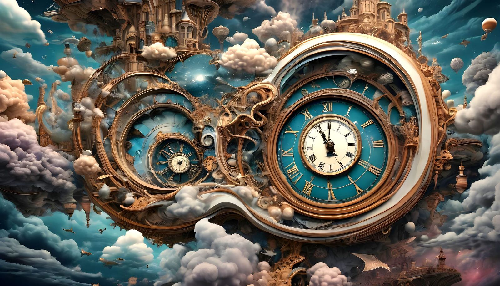 Floating Dreams in Dimensional Realms - AI Art