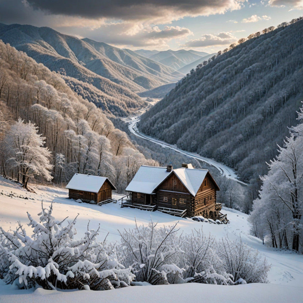 Cozy Cabin in the Holler - Snowy Mountain Valley with Cozy C...