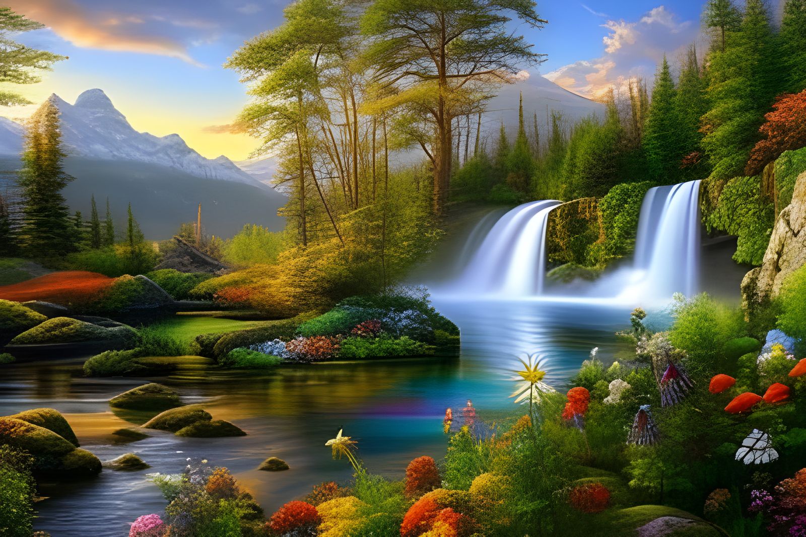 082 - Gorgeous Canadian Waterfalls, Mountains and wildflowers - 2781 ...