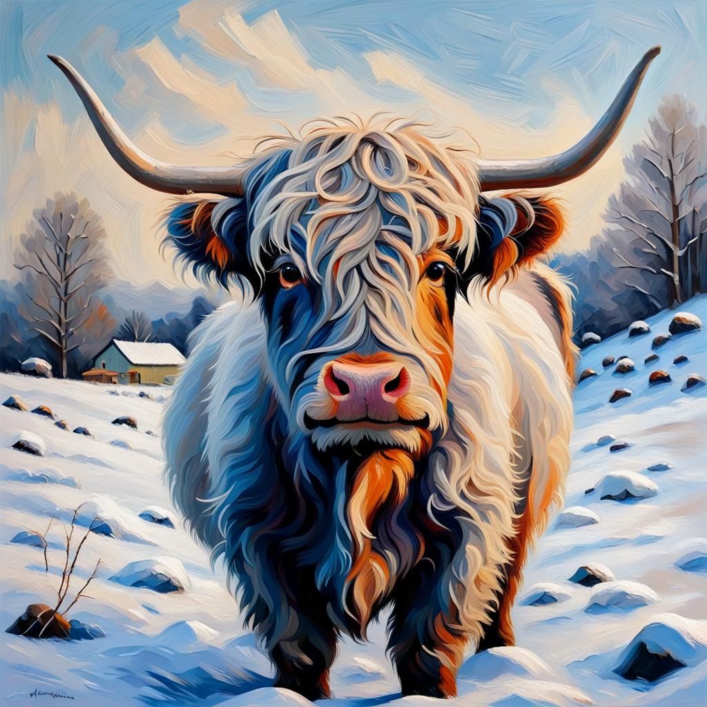 Hamish The Highland Cow - AI Generated Artwork - NightCafe Creator