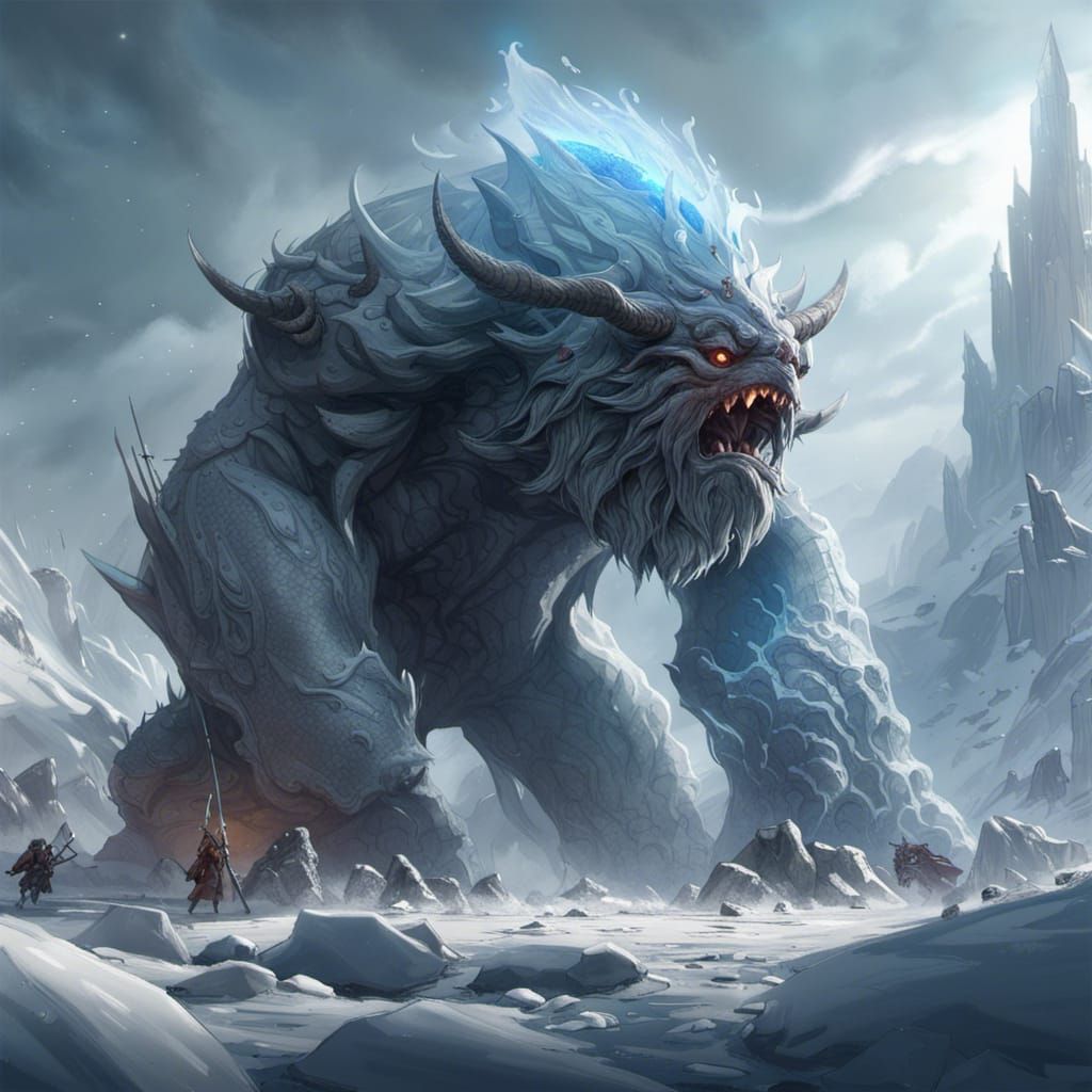 Ice behemoth - AI Generated Artwork - NightCafe Creator