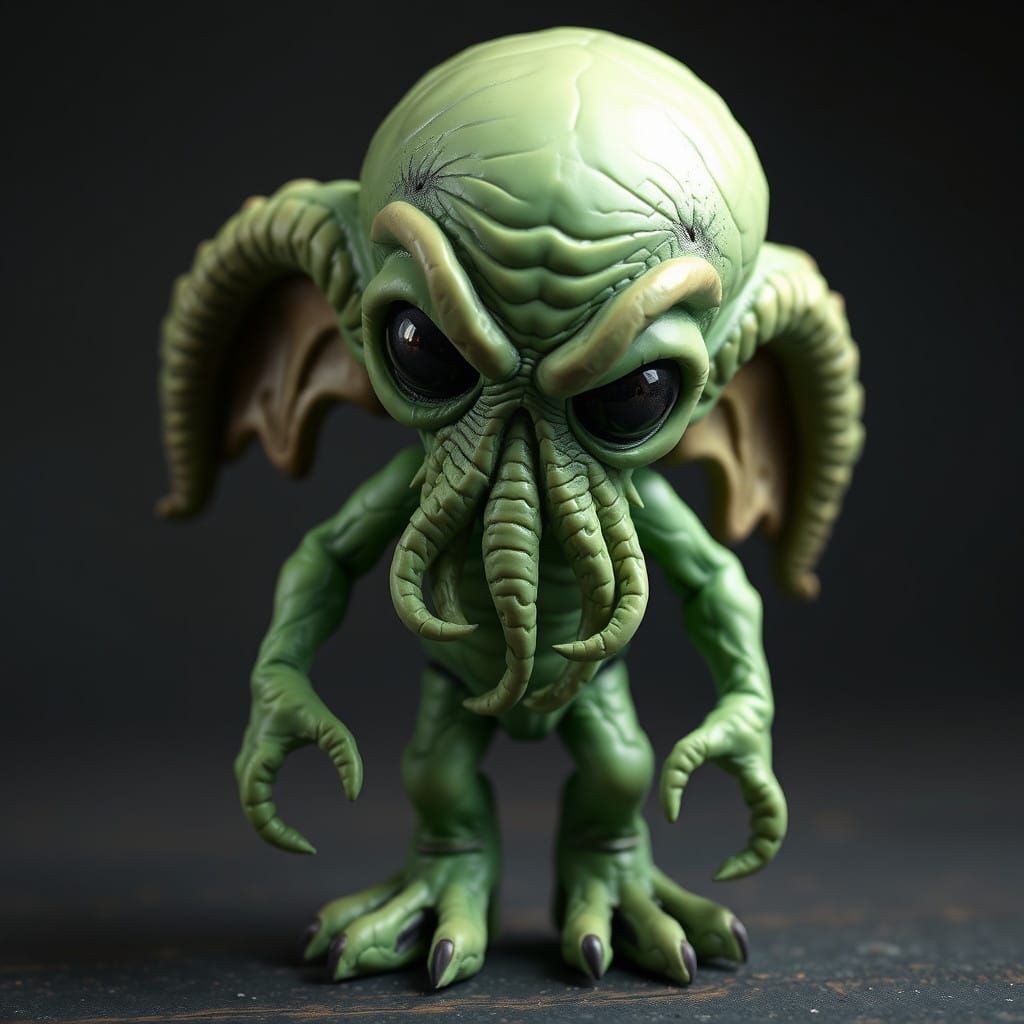Cthulhu Action Figure - Grotesque, Green, Lovecraftian Clay ...
