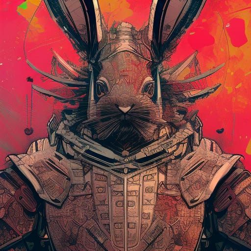 Samurai Rabbit - AI Generated Artwork - NightCafe Creator