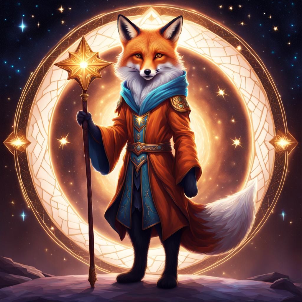 Red Fox Wizard - AI Generated Artwork - NightCafe Creator