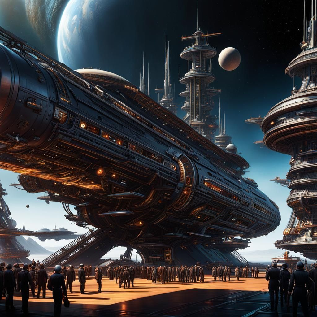 busy space port graceful heavy duty hard working tough friendly space ...