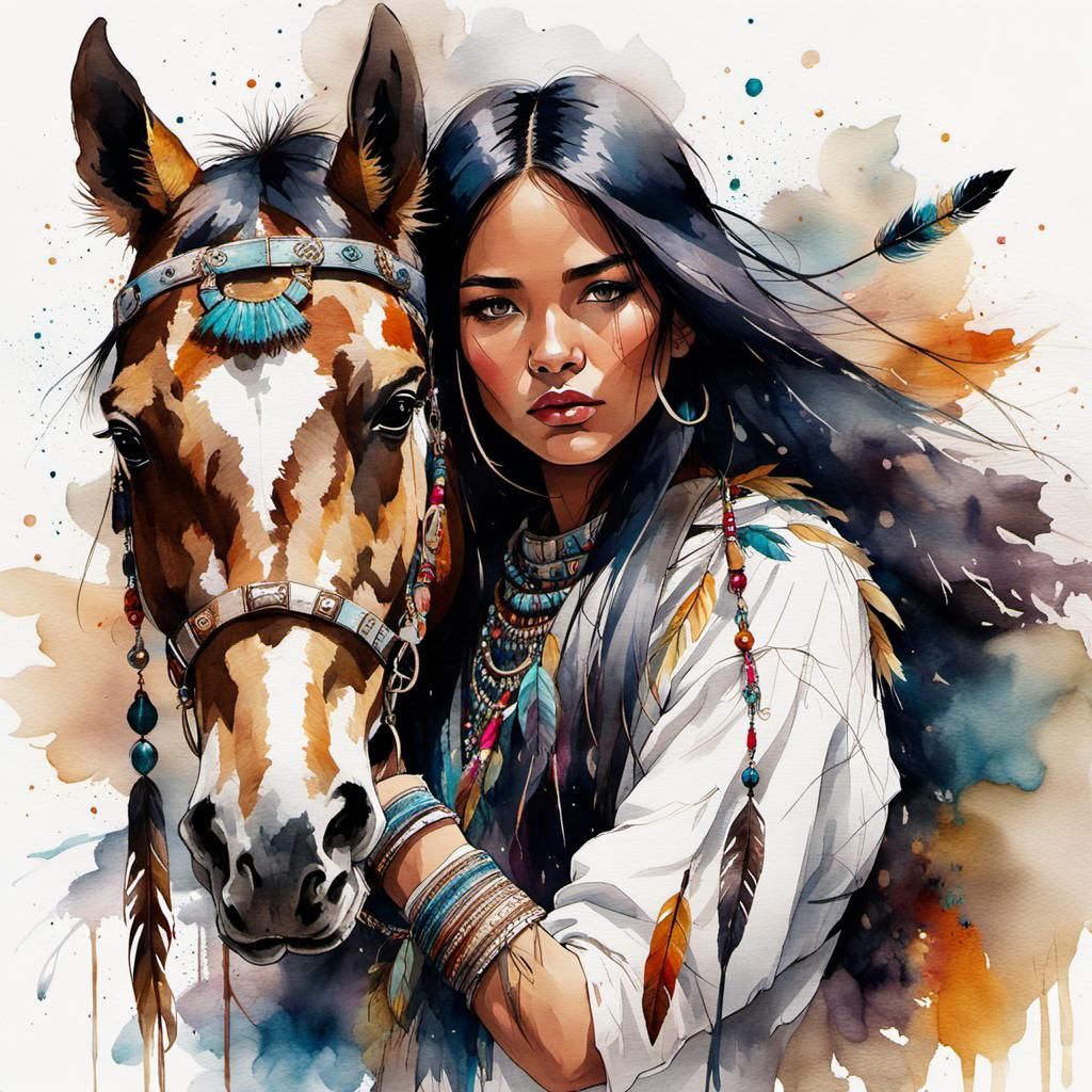 Native-American Princess - AI Generated Artwork - NightCafe Creator