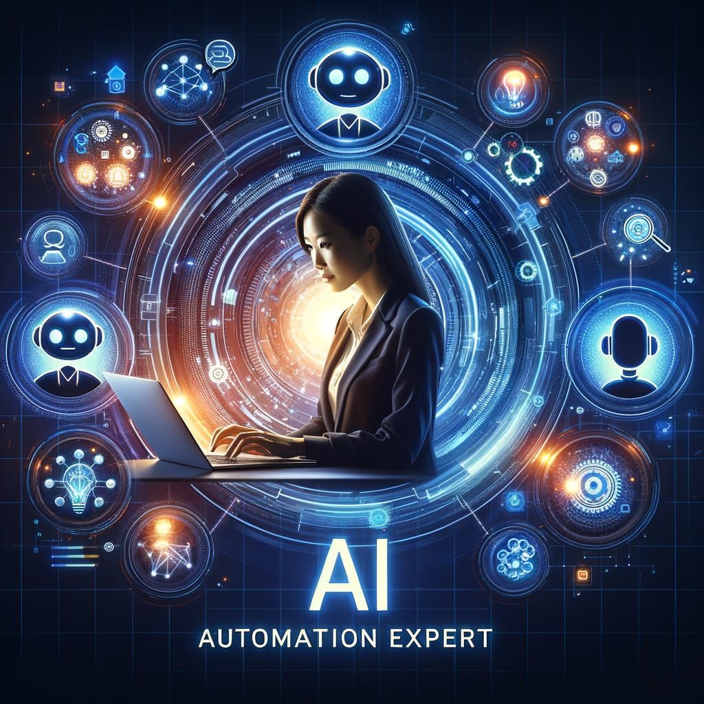 AI Automation Expert in Futuristic Business Landsc... - AI Art