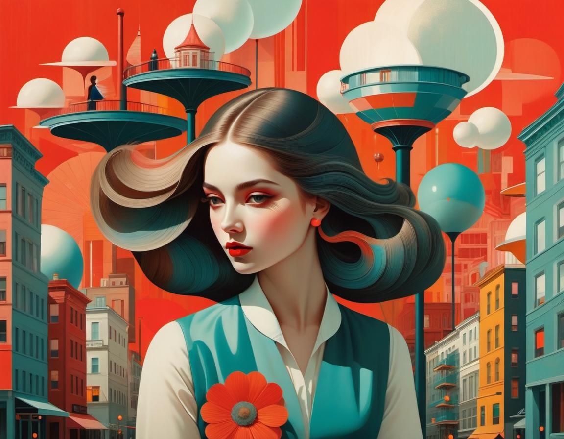 woman illustration - AI Generated Artwork - NightCafe Creator