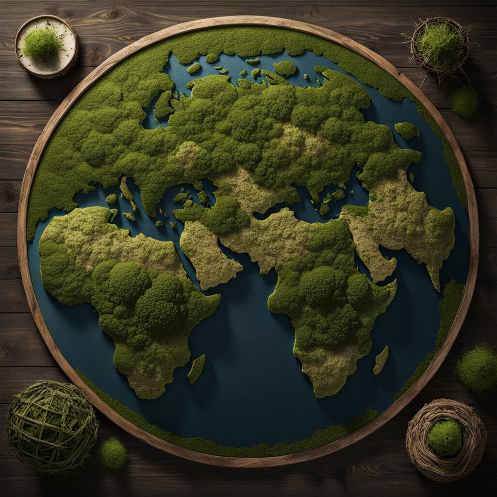 Mossy map - AI Generated Artwork - NightCafe Creator
