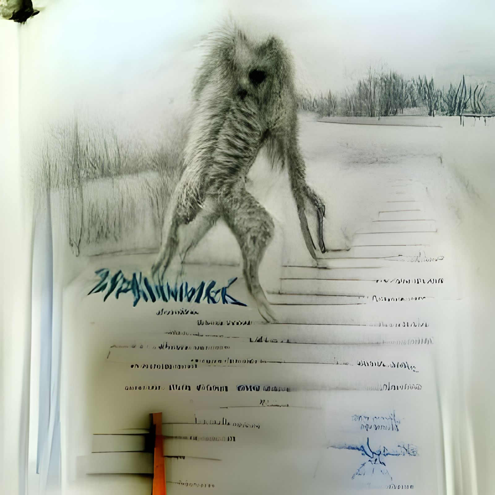 Manuscript on how to become a skinwalker. pencil sketch - AI Generated ...
