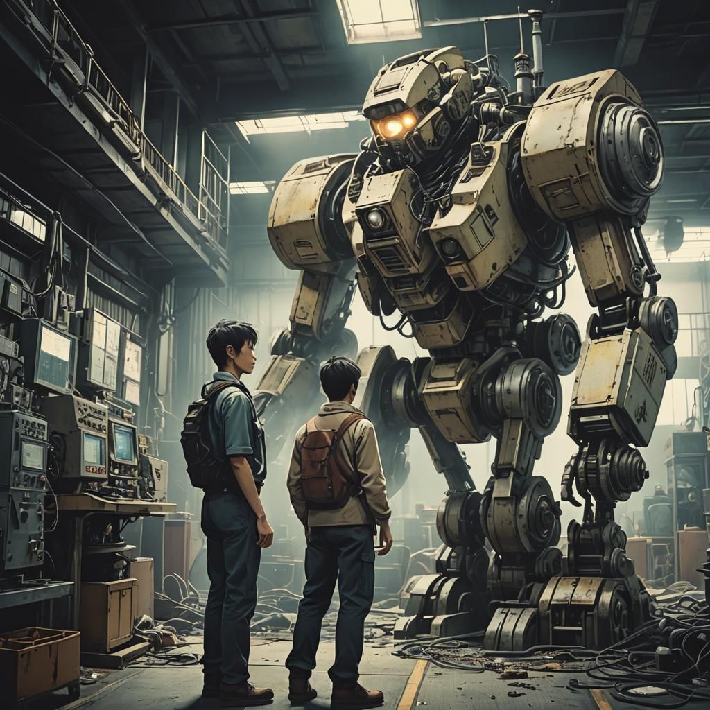 Man and machine and nothing there in between - AI Generated Artwork ...