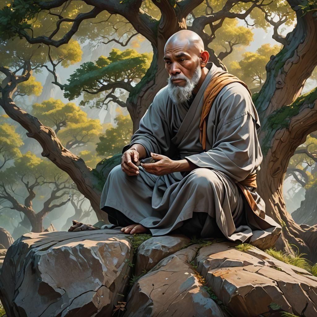 tree monk - AI Generated Artwork - NightCafe Creator