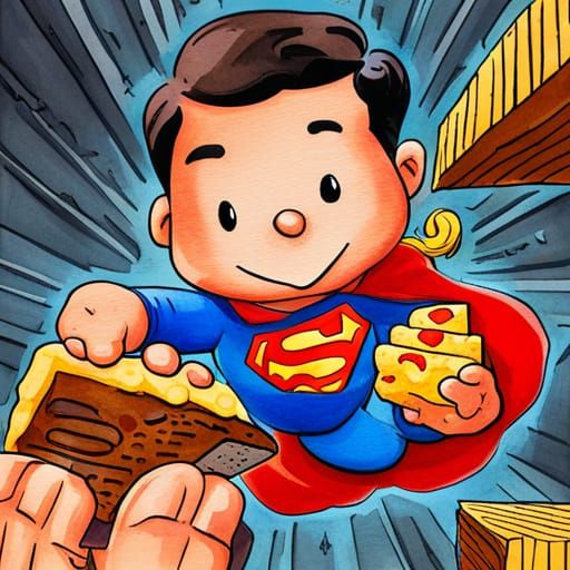 Superman Loves Pizza - AI Generated Artwork - NightCafe Creator