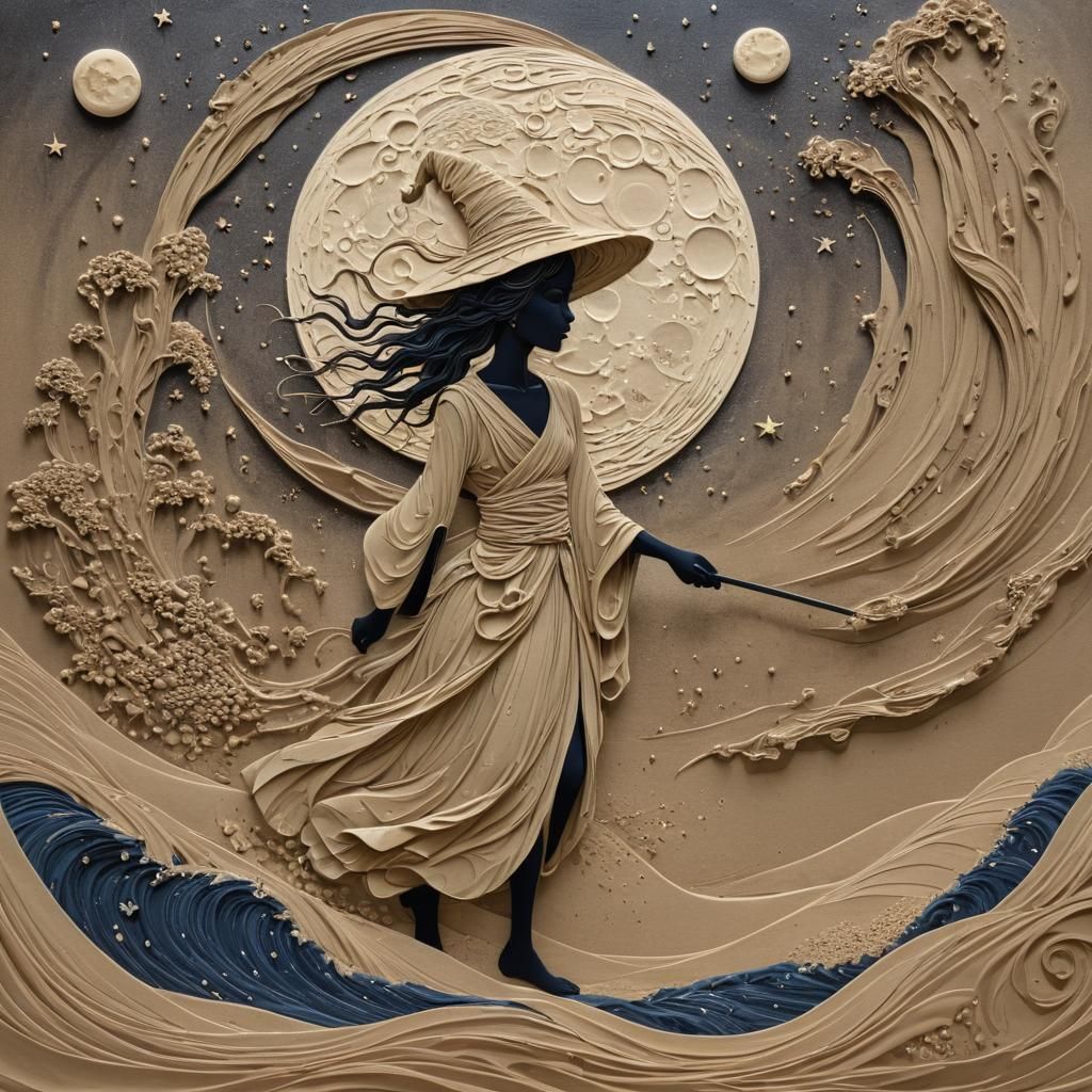 The Sand Witch by the River - AI Generated Artwork - NightCafe Creator