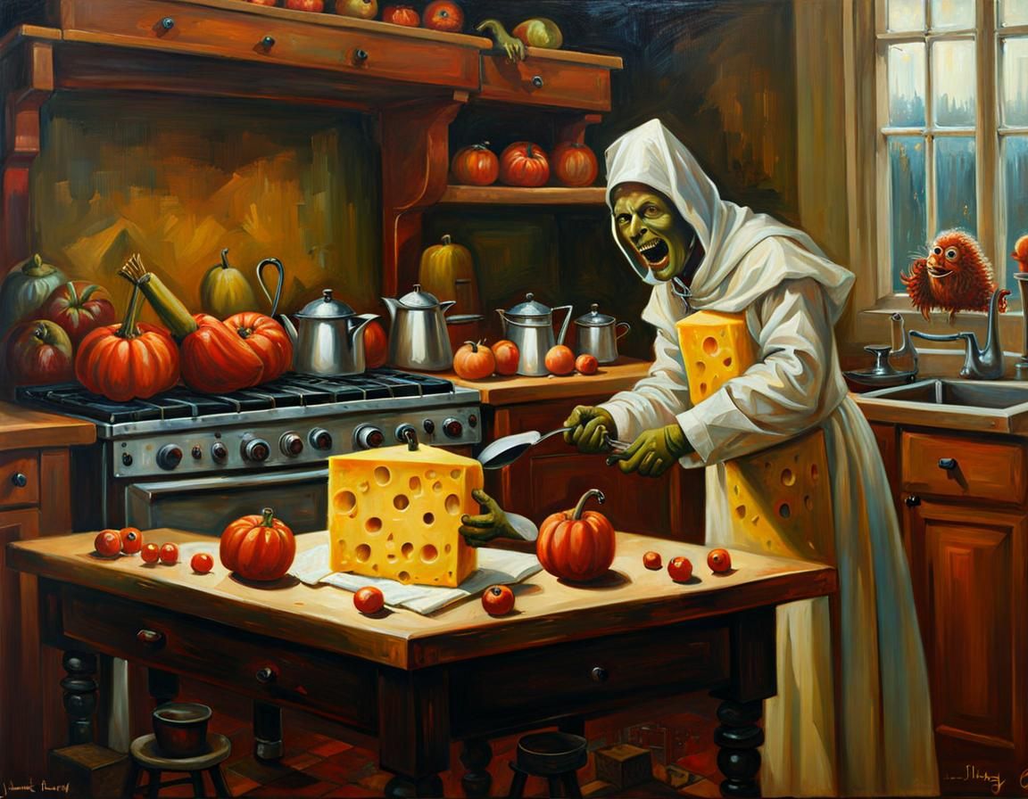 halloween kitchen zombie - AI Generated Artwork - NightCafe Creator