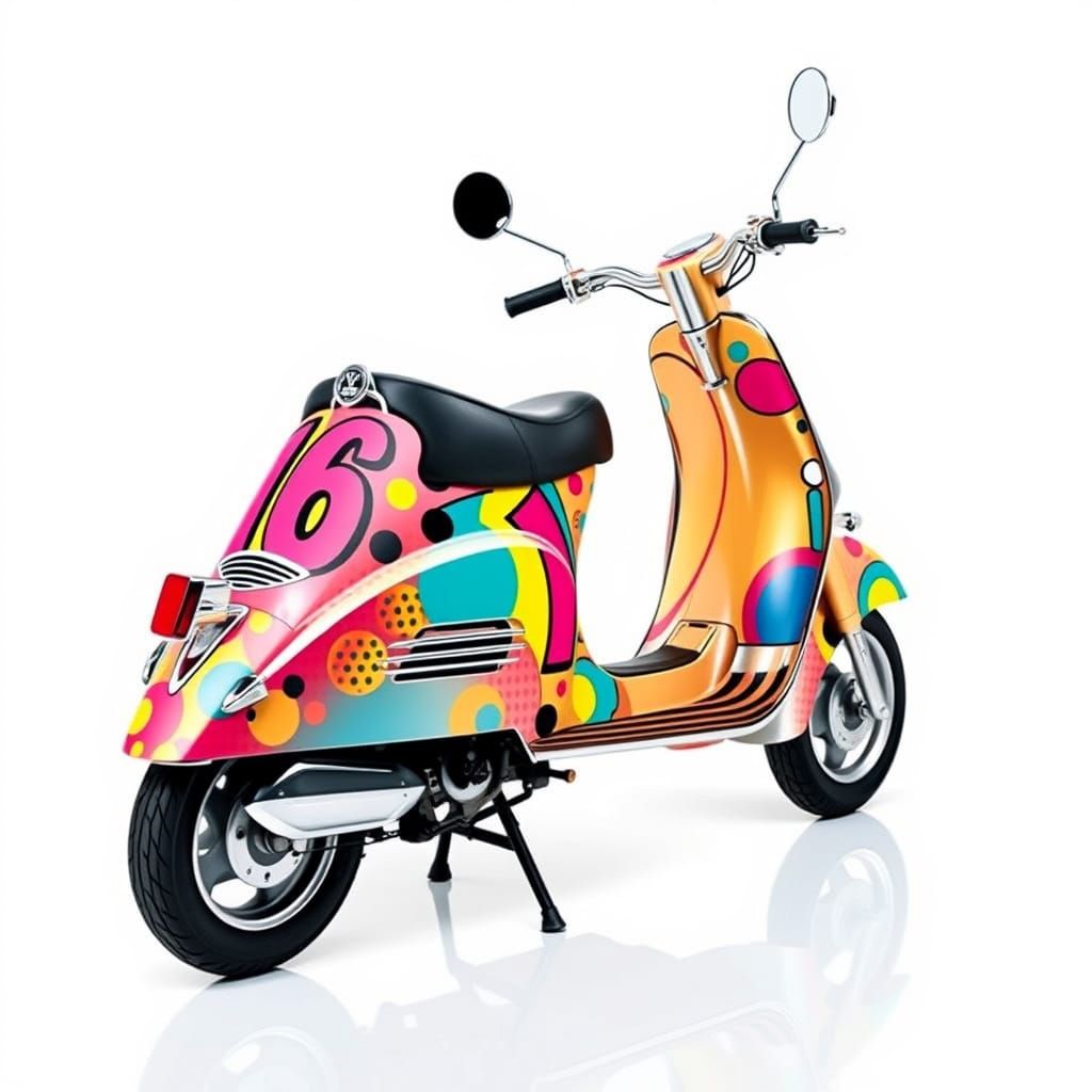 Mod scooter wrapped in "16" artwork