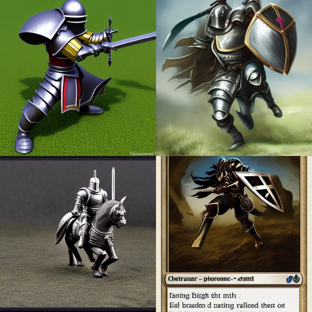 Valiant knight running into battle - AI Generated Artwork - NightCafe ...