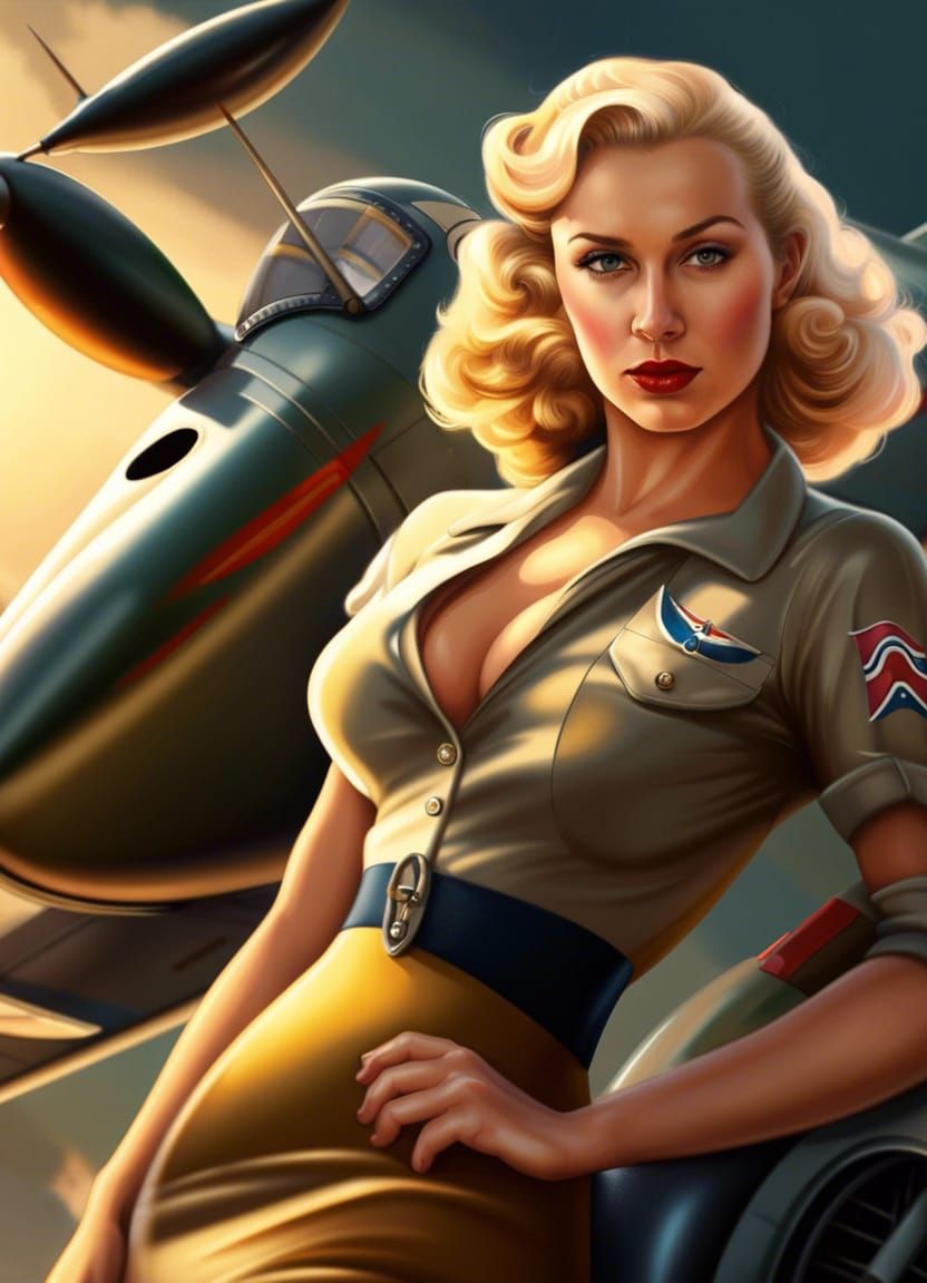 Pinup Girl - AI Generated Artwork - NightCafe Creator