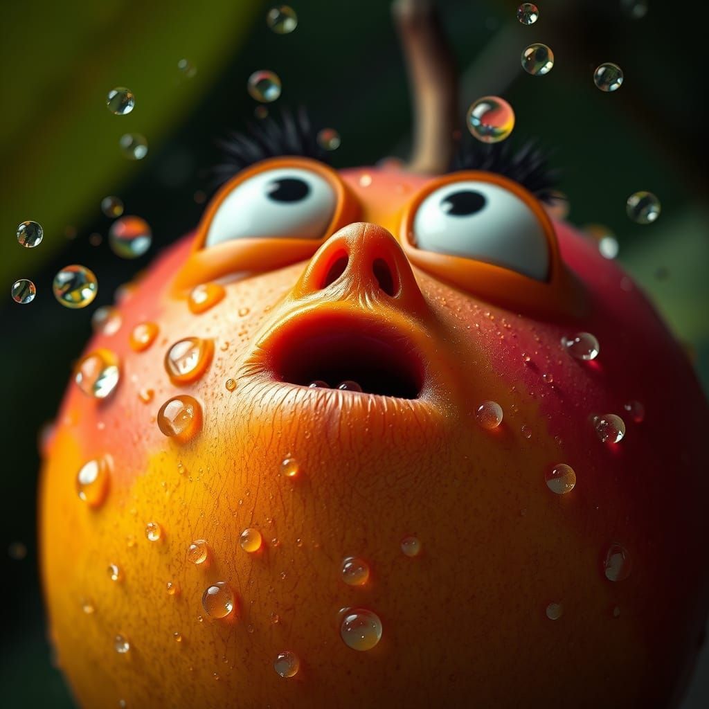 Curious Mango - Surreal Fruit Still Life in Hyper-Realistic ...