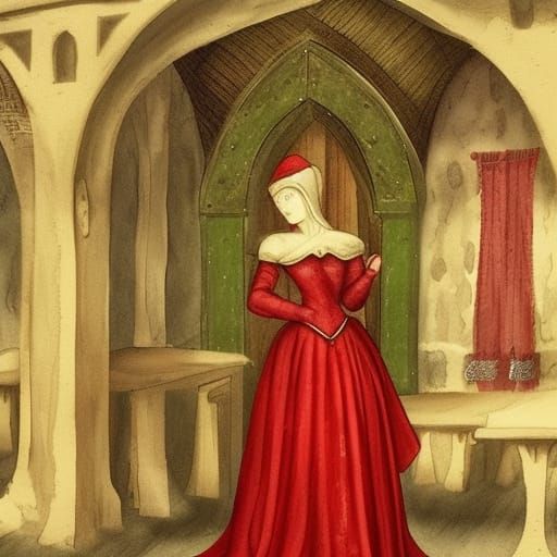 This is the year 1259, Lamar is in a medieval pub staring at a woman ...