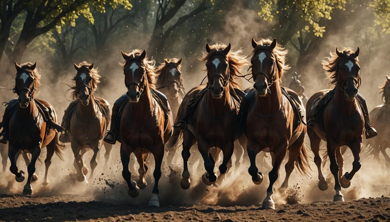 Horse Charging - AI Generated Artwork - NightCafe Creator