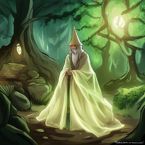 wizard in enchanted forest - AI Generated Artwork - NightCafe Creator