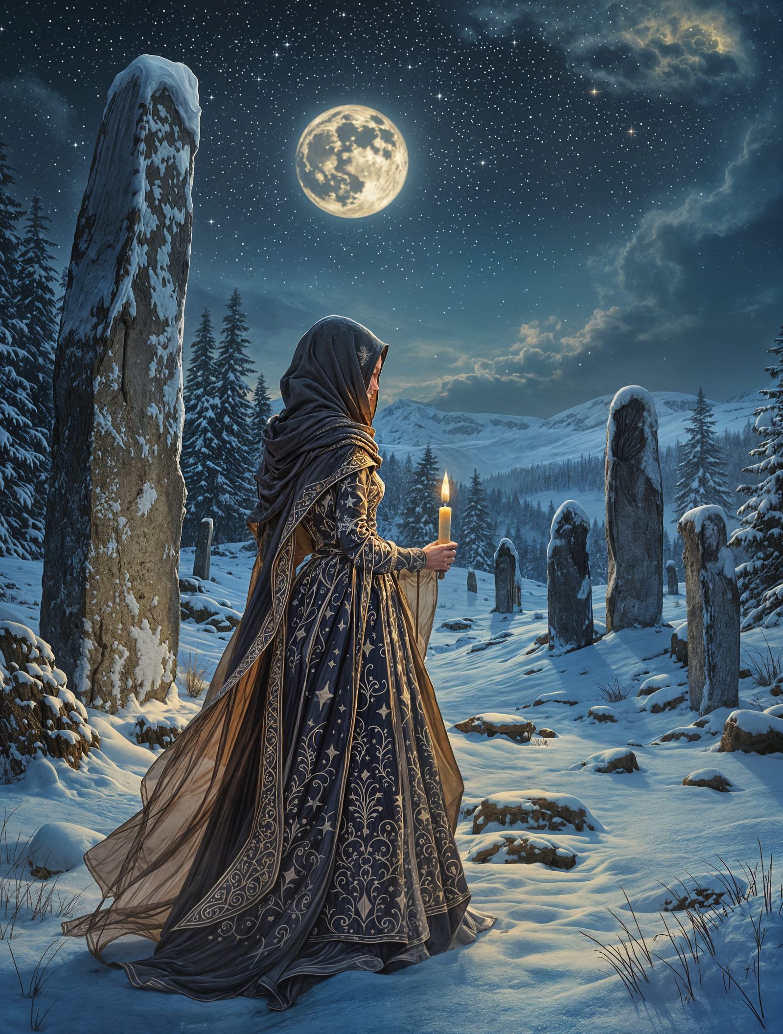 Winter Solstice - Medieval Goddess of Winter Solstice Illumi...
