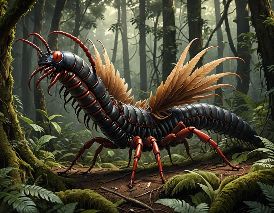 Prehistoric Flying Insect - AI Generated Artwork - NightCafe Creator